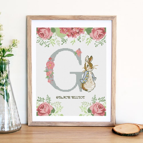 Beatrix Potter Birth Sampler Cross Stitch Pattern Peter - Etsy