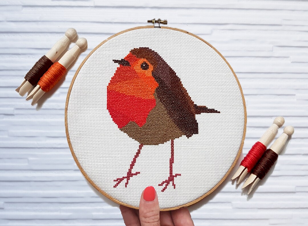 Robin Cross Stitch Pattern - Etsy