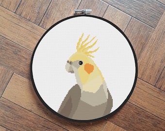 Cockatiel Cross-stitch/dotz/mosaic Pattern - Etsy