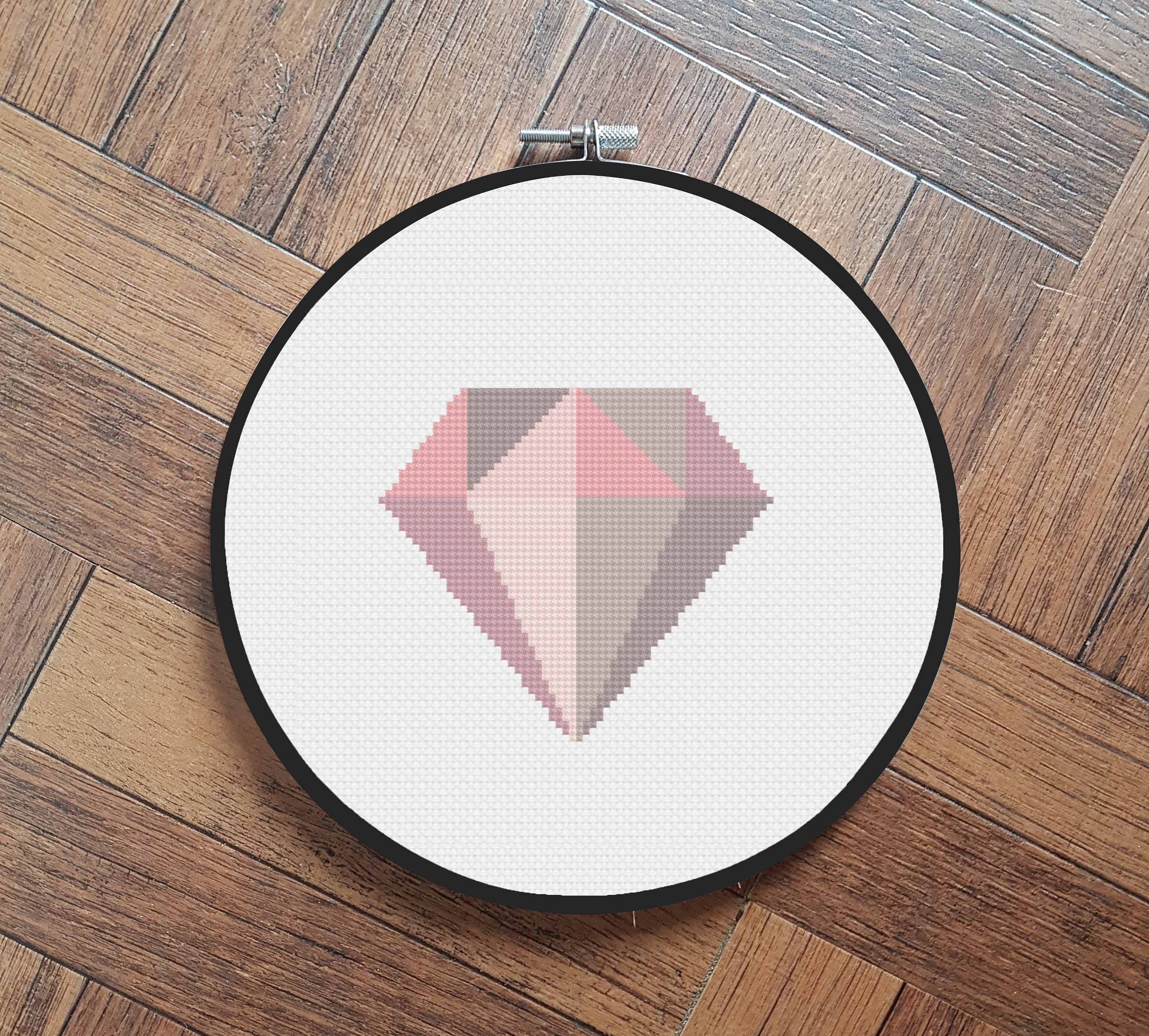 Geometric diamond cross stitch pattern | Etsy