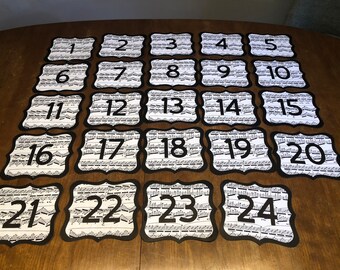 Music Table Numbers - Etsy