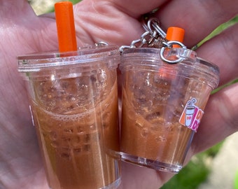 Dunkin Iced Coffee Keychain - Etsy