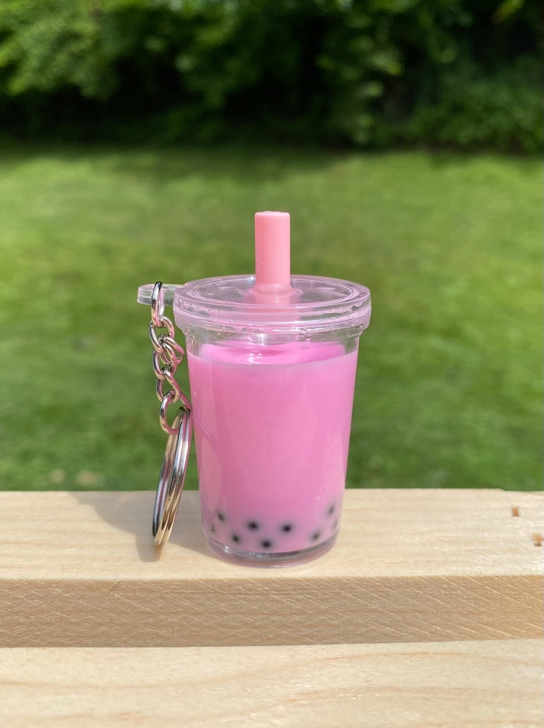 Boba Milk Tea Liquid Drink Keychain Boba Shaker Keychain - Etsy