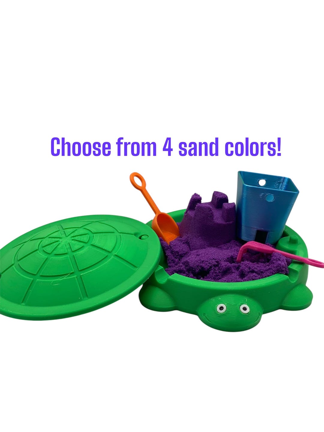 Mini Desktop Turtle Sandbox W/ Sand and Tools, Desktop Fidget, Sensory ...