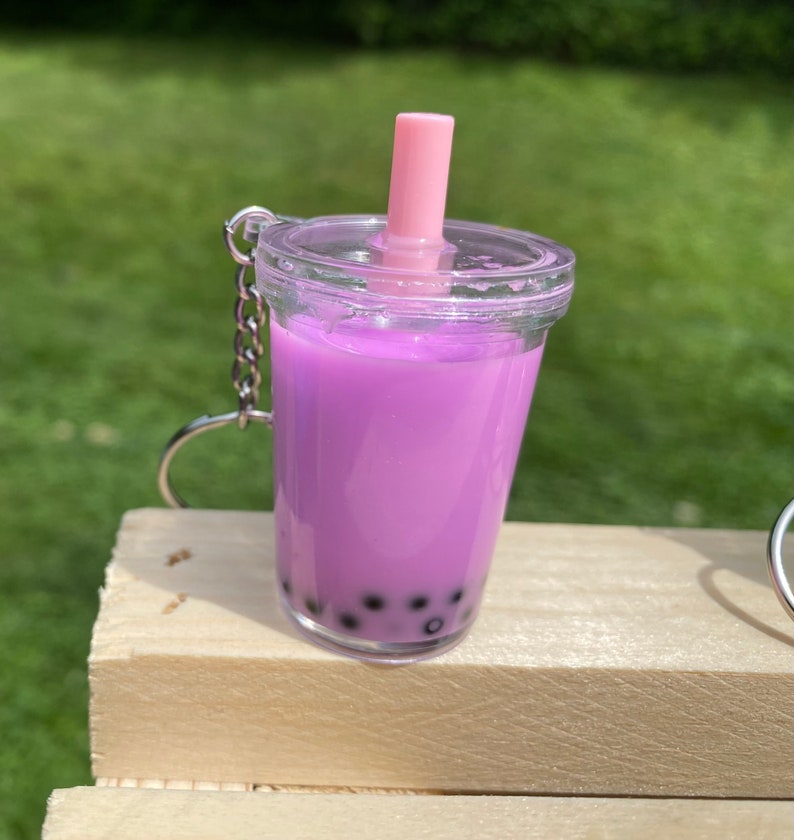 Boba Milk Tea Liquid Drink Keychain Boba Shaker Keychain - Etsy