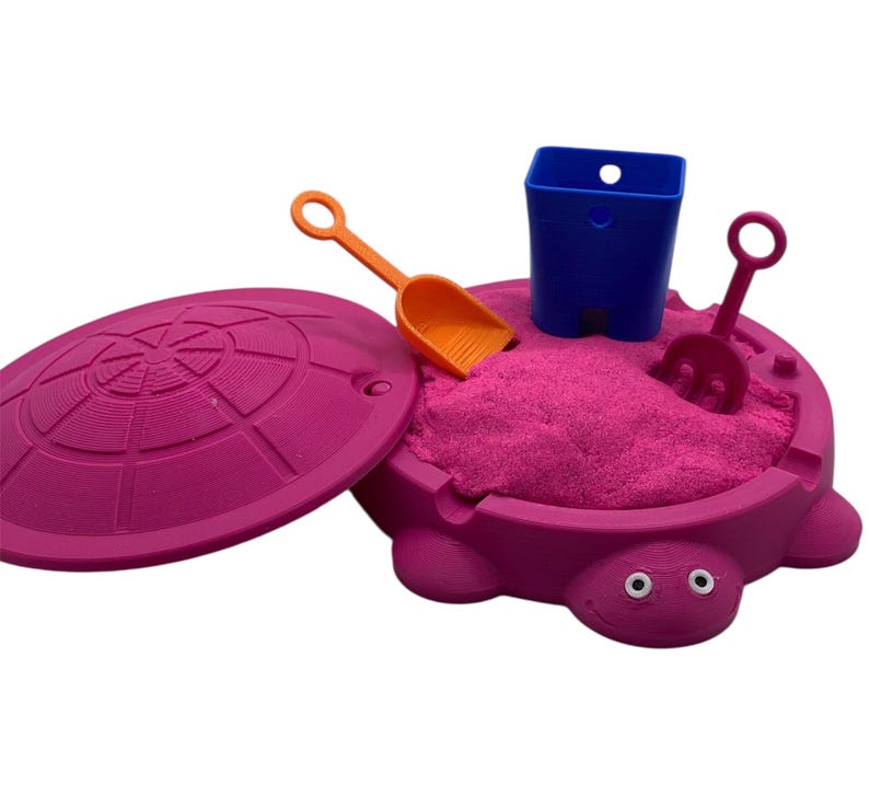 Mini Desktop Turtle Sandbox W/ Sand and Tools, Desktop Fidget, Sensory ...