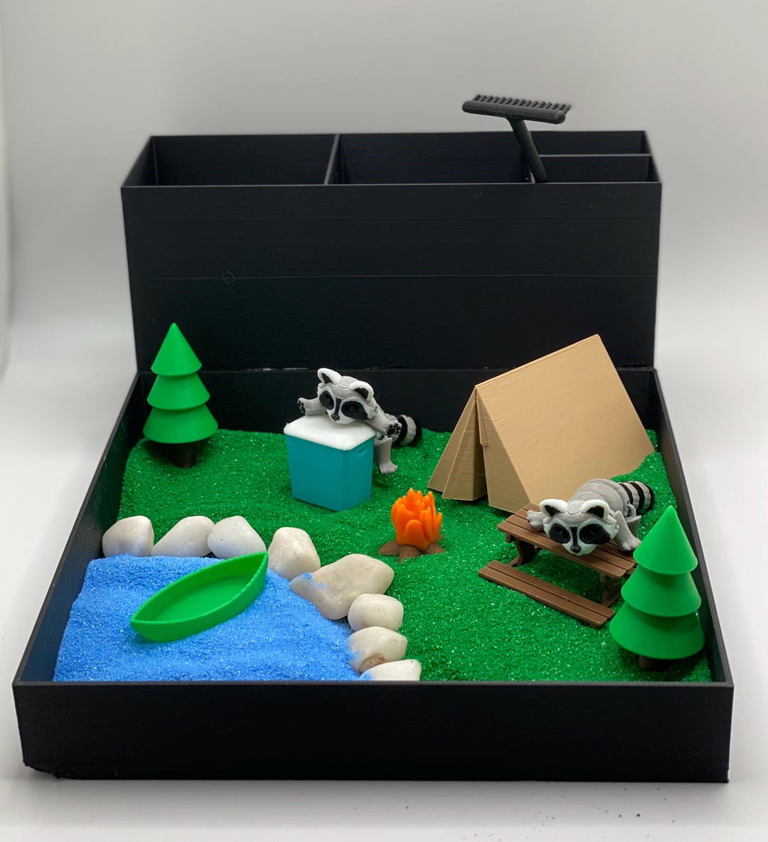 Camping Zen Garden, Mini Desk Decor, Sensory Calming Sand Garden for ...