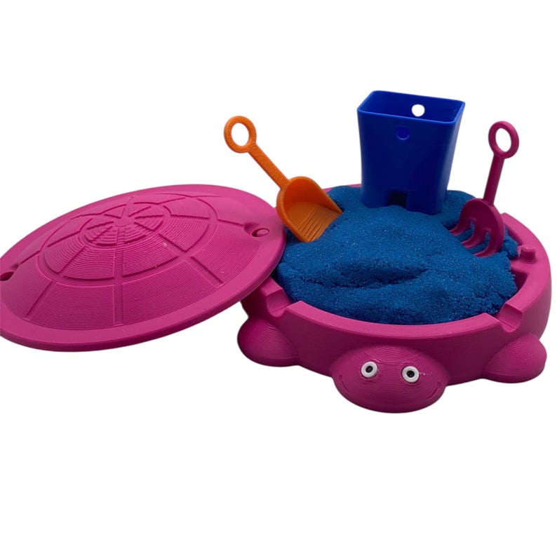 Mini Desktop Turtle Sandbox W/ Sand and Tools, Desktop Fidget, Sensory ...