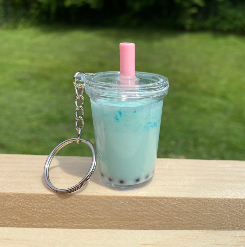 Boba Milk Tea Liquid Drink Keychain Boba Shaker Keychain - Etsy
