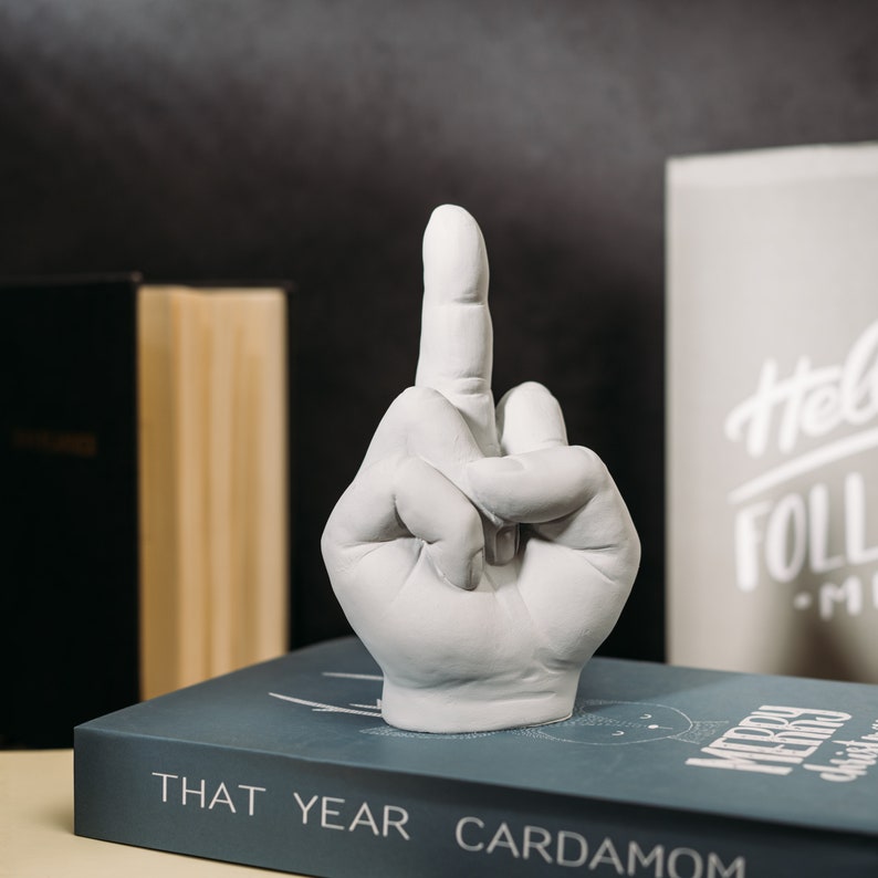 Middle Finger Solid Ceramic Statue Hand Garden Sculpture or - Etsy