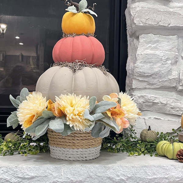 Stacked Pumpkin Topiary For Outside Etsy