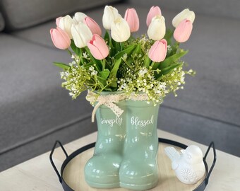 Ceramic Boot Planter - Etsy