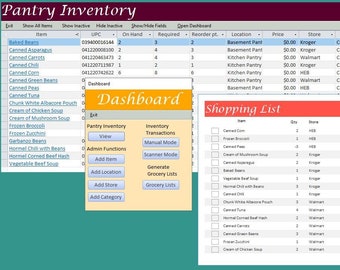 Pantry Inventory Google Sheets Spreadsheet, Food Pantry Inventory ...