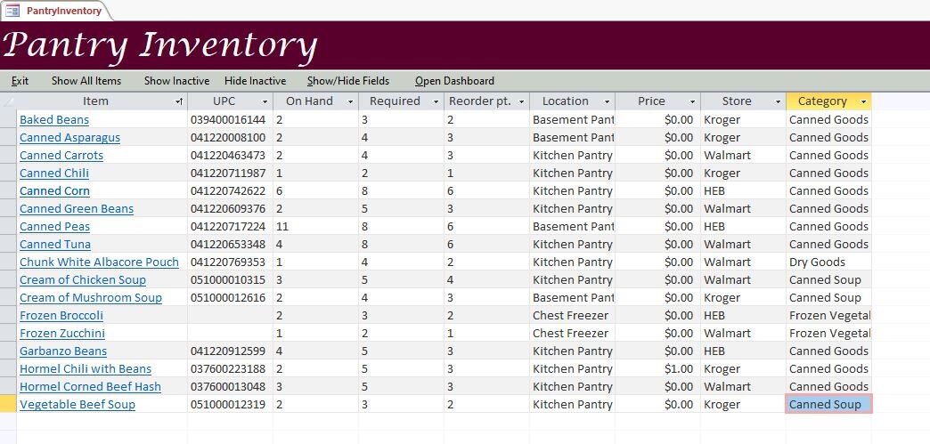 Pantry Food Inventory Tracker System - Etsy