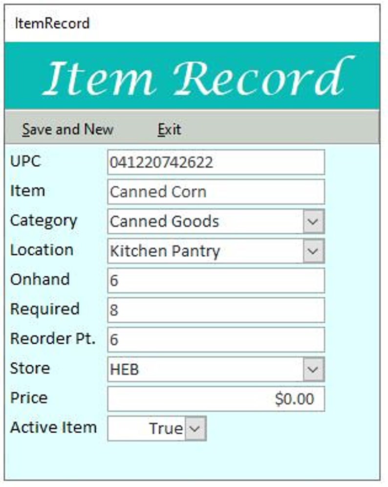 Pantry Food Inventory Tracker System - Etsy
