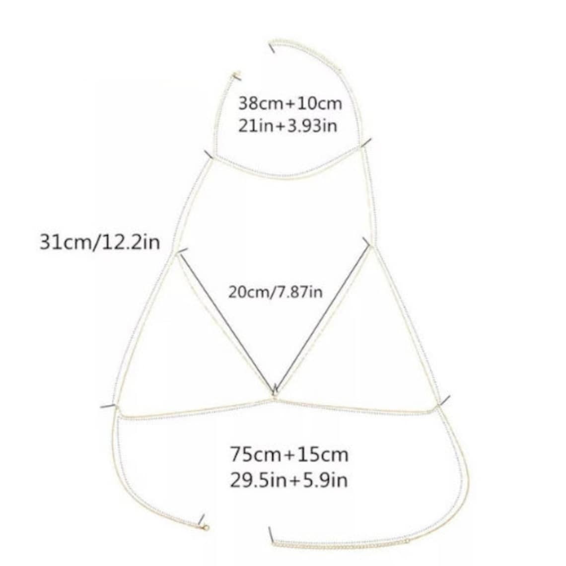 Body Jewelry Chain Chest Body Chain Gold Belly Chain Gold Long Chain ...