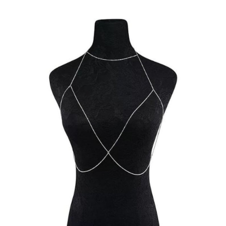 Body Jewelry Chain Chest Body Chain Gold Belly Chain Gold Long Chain ...