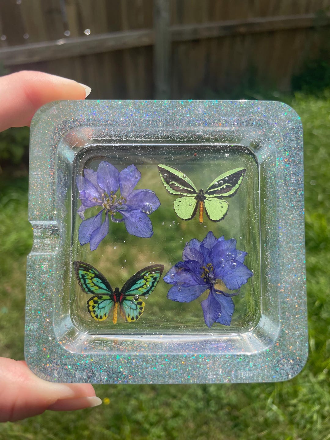 Purple Iris Rothschild Butterfly Ashtray - Etsy