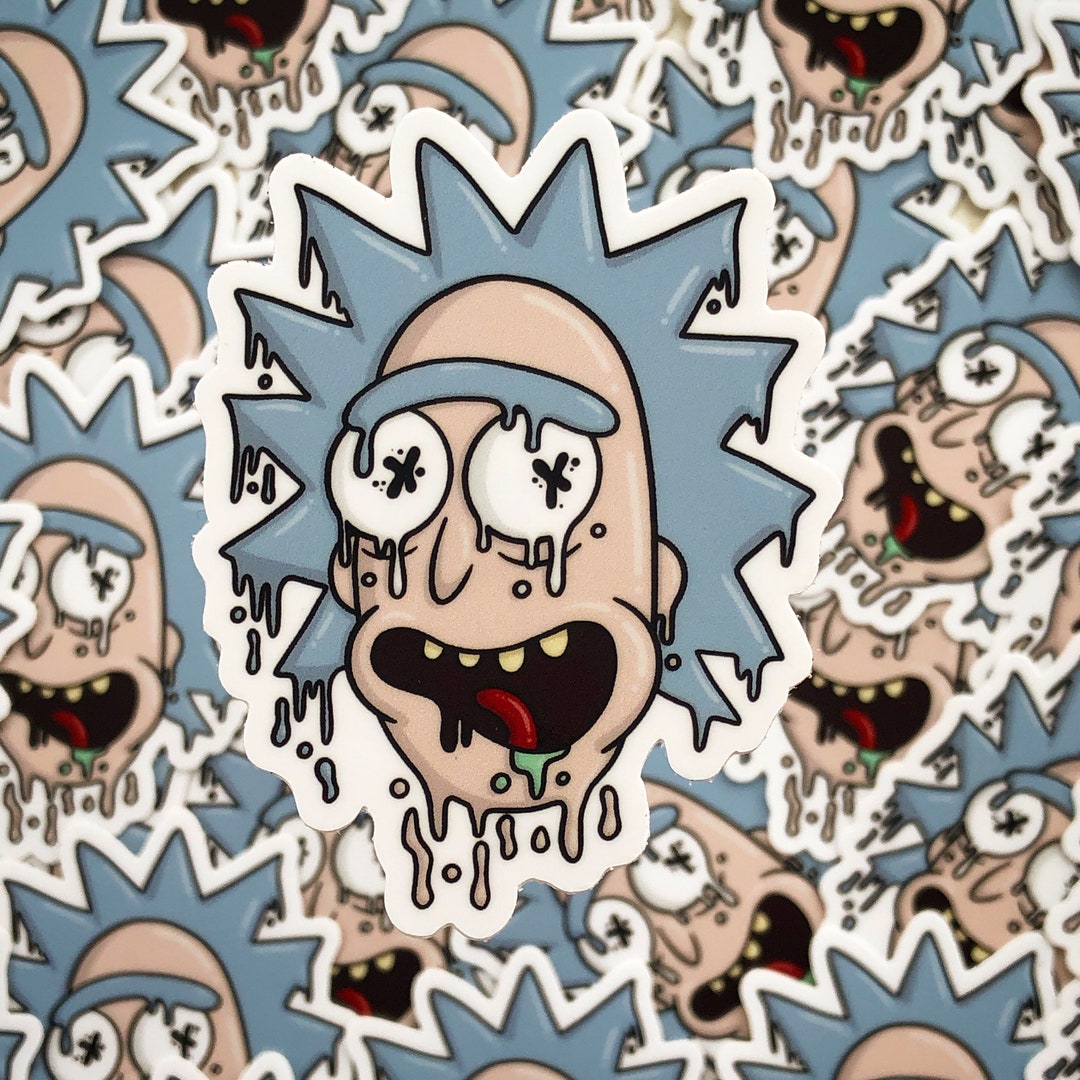 Melting Cartoon Character Vinyl Sticker Decal - Etsy