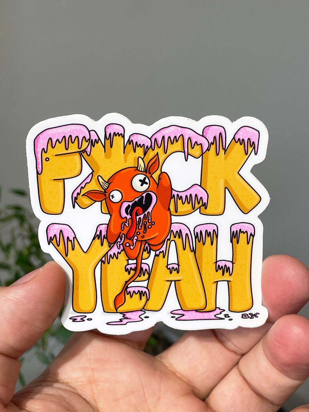 Frosted Cake Rude Sticker Ox Sticker Positive Vibes Sticker - Etsy