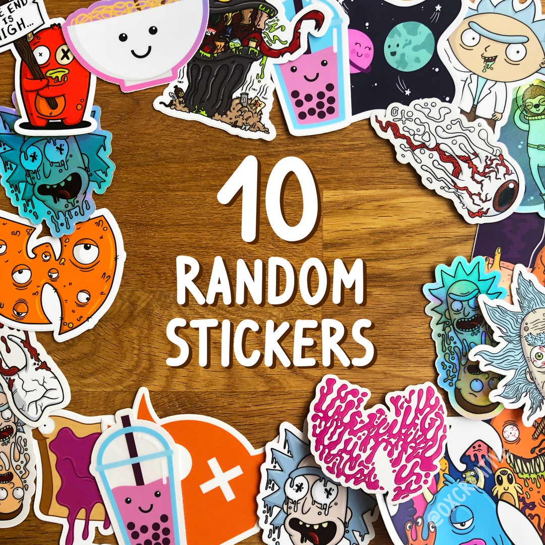 10 Weatherproof Vinyl Sticker Pack: Unique Designs - Etsy