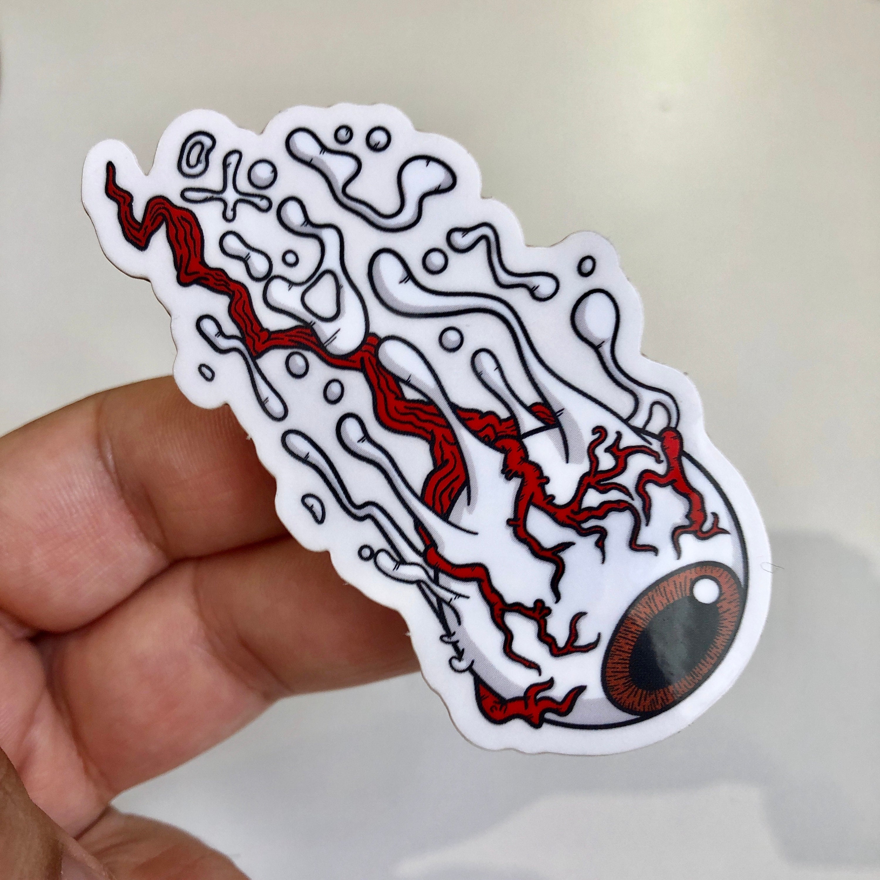 Melting Eyeball Sticker - Transparent and Weatherproof - Etsy
