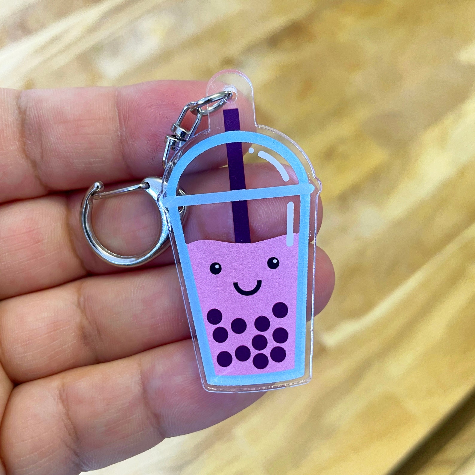 Cute Bubble Tea Keychain, Kawaii Boba Tea Bag Charm - Etsy