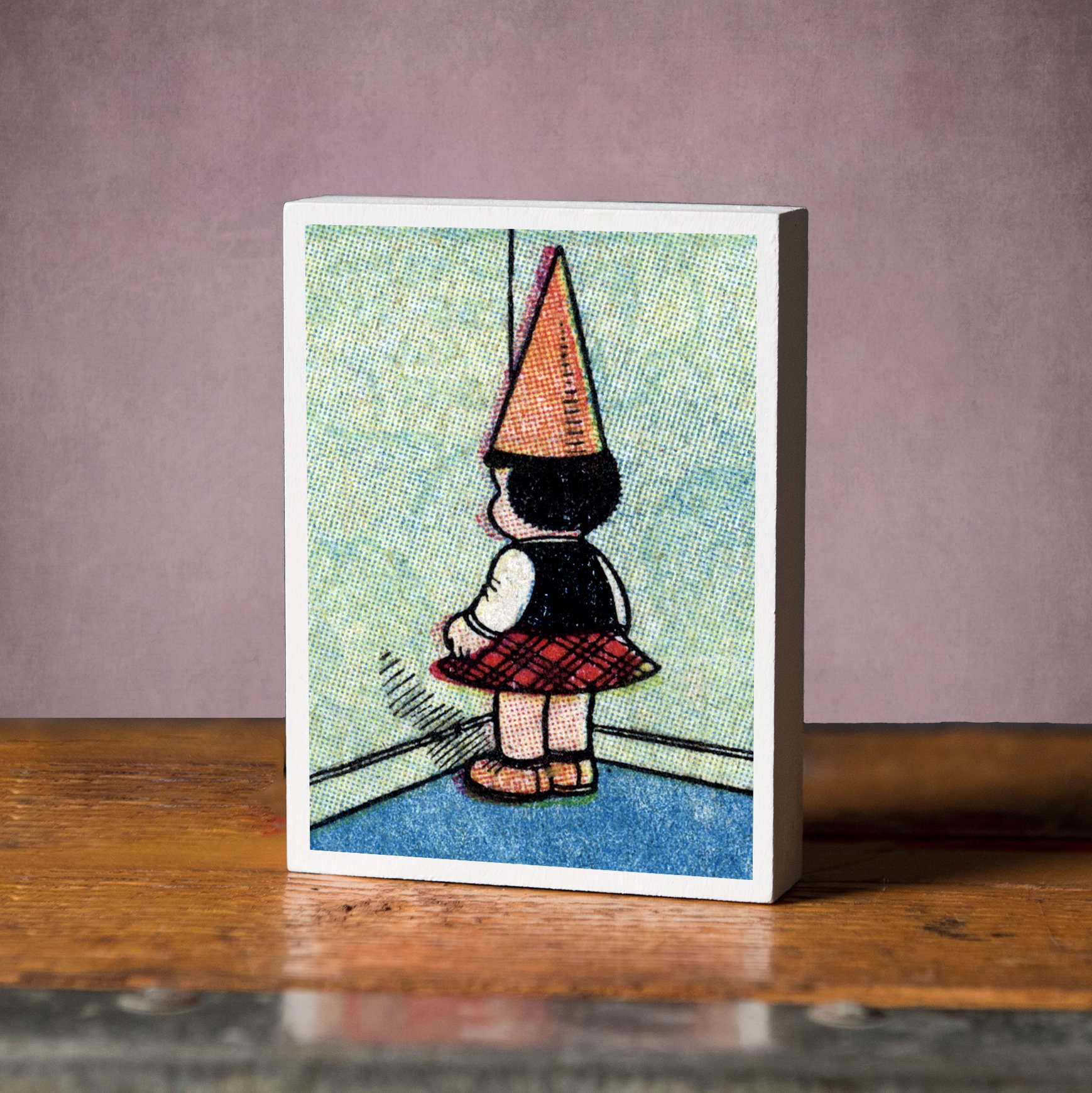 Nancy and Sluggo Art Print Block-dunce Cap-vintage Comic Book- Gifts ...