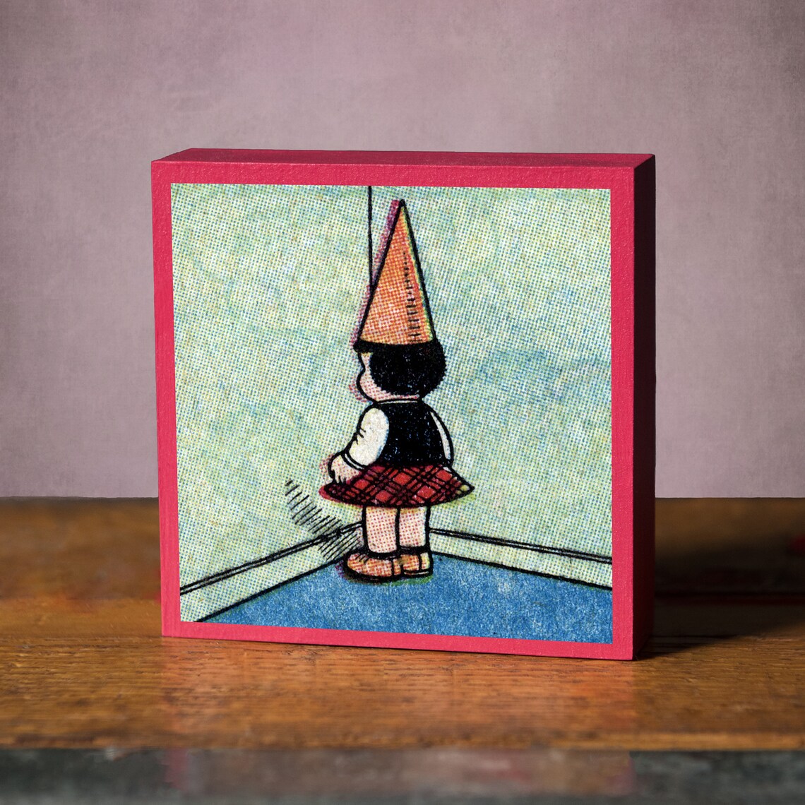 Nancy and Sluggo Art Print Block-dunce Cap-vintage Comic Book- Gifts ...
