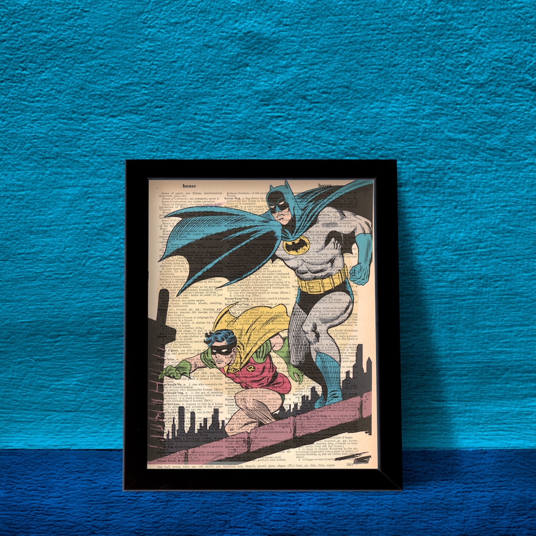 Framed Vintage Comic Book- Comic Art-dc Comics-batman and Robin-comics ...