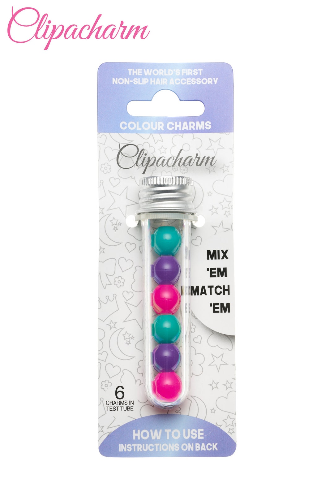 Girls Hair Charms Set of 6, Multi Colour, Girls Non-slip Hair ...