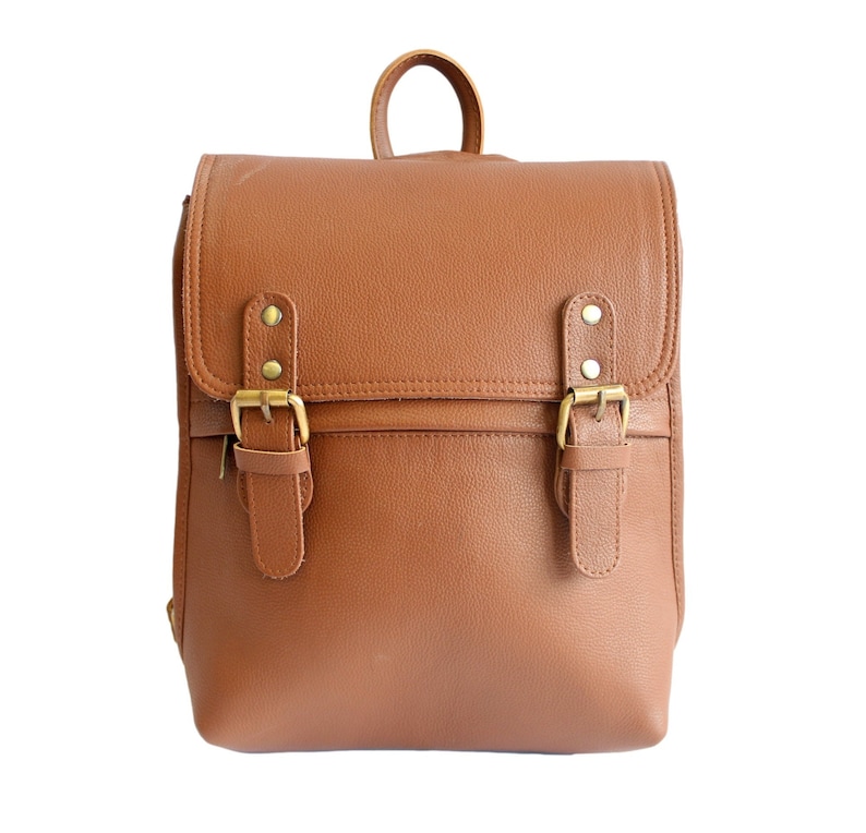 Convertible Camel Brown Leather Backpack, Leather School Backpack ...