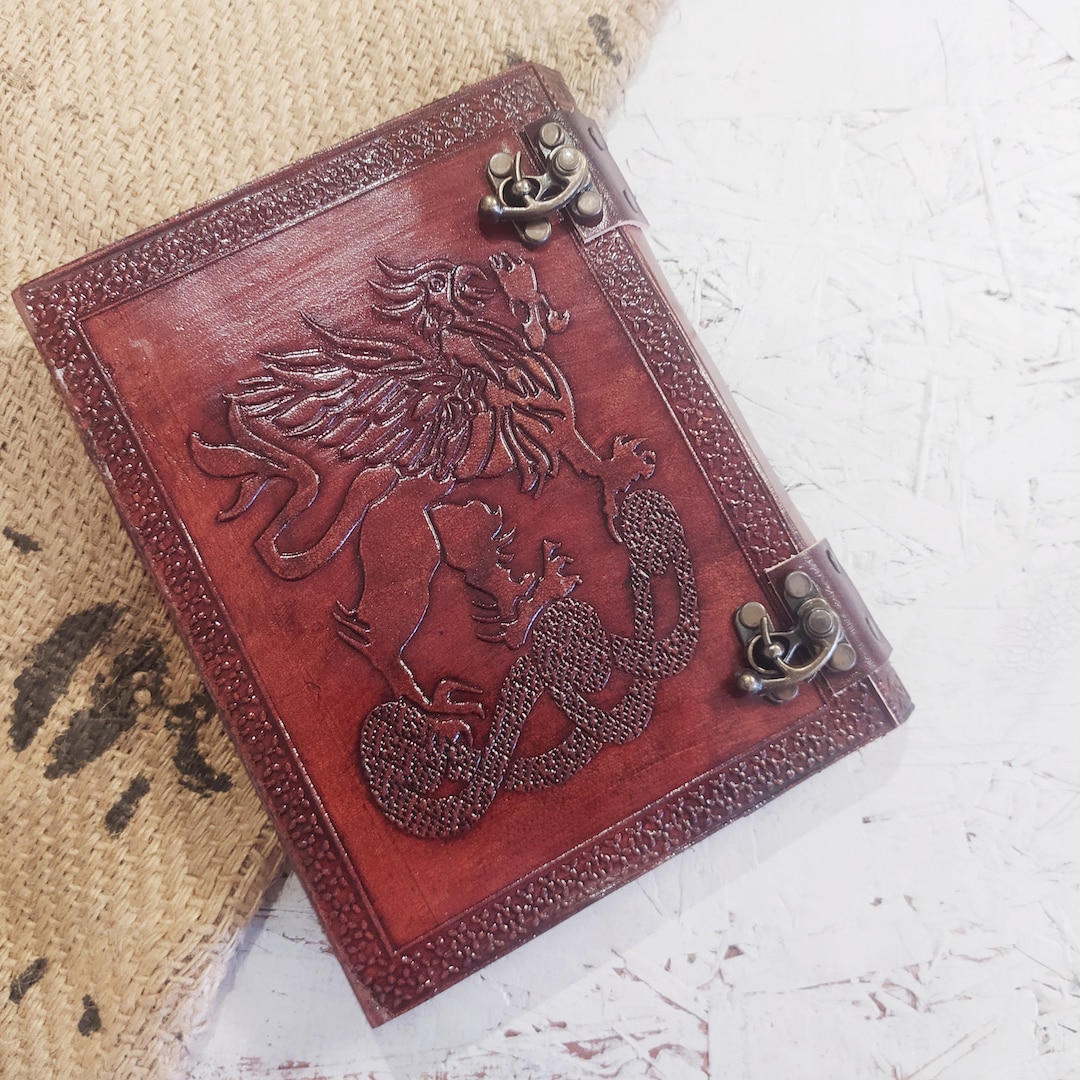 Griffin Leather Sketchbook, Griffin Leather Notebook, Fantasy ...