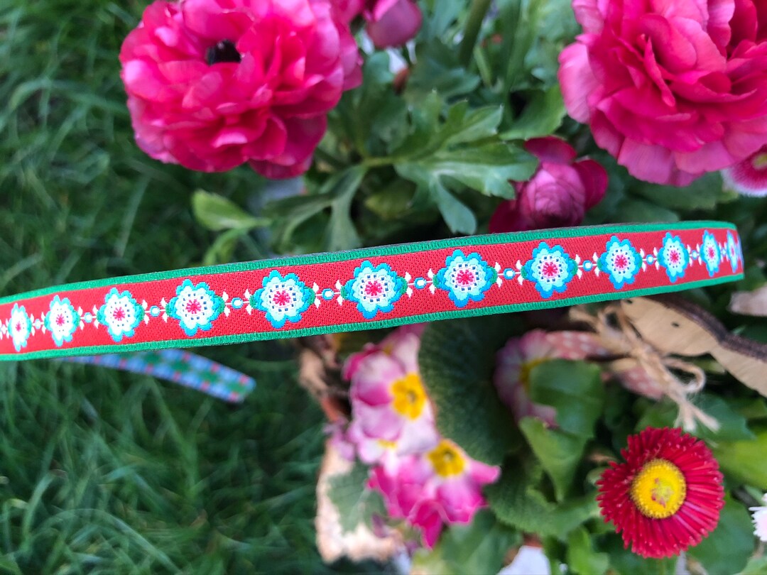 Woven Ribbon, Trim, Ribbons, Poppy Parade Crimson by Joulijou 1 M - Etsy UK