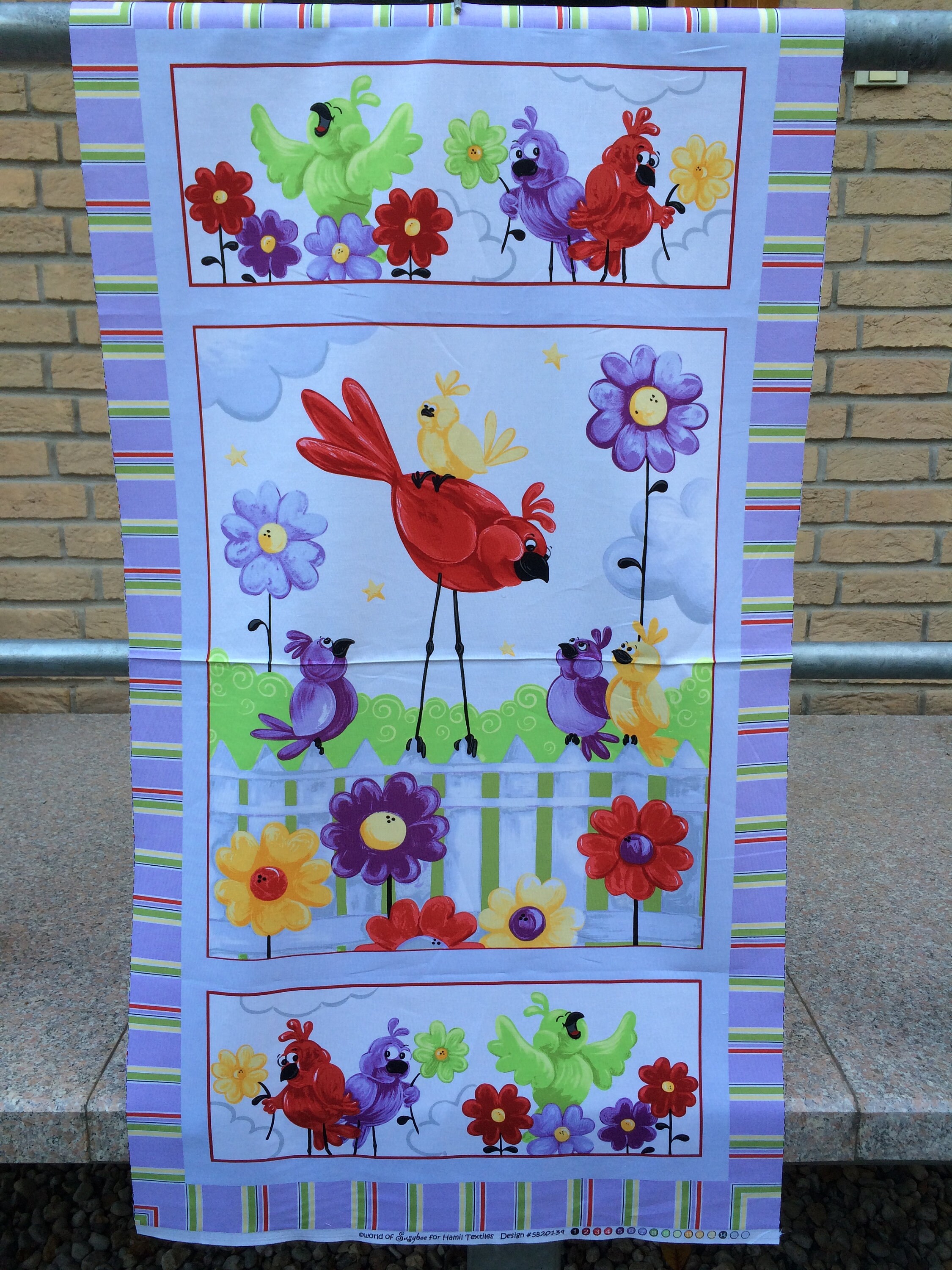 Patchworkstoff Panel Baumwollstoff Bird World of Susybee | Etsy