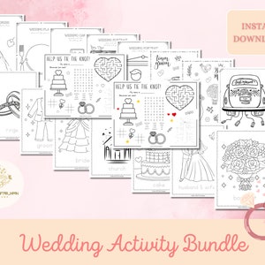 Wedding Activity Pack/coloring Sheets, Bridal Fun, Marriage-themed ...