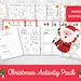 Christmas Worksheet Activity Bundle 32 Pages of Festive Fun - Etsy