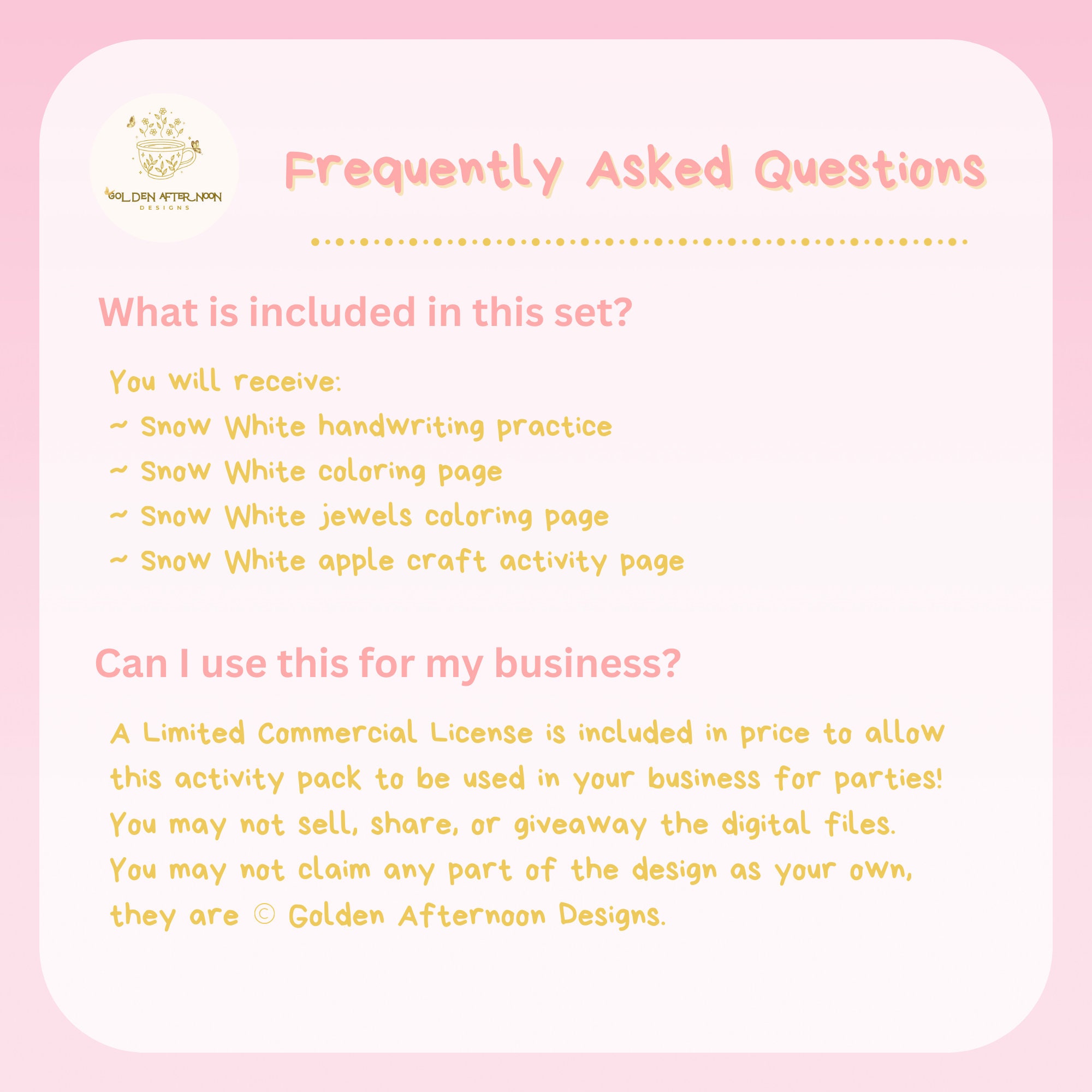 Snow White Activity Worksheet Pack | Handwriting & Crafts | Fairytale ...