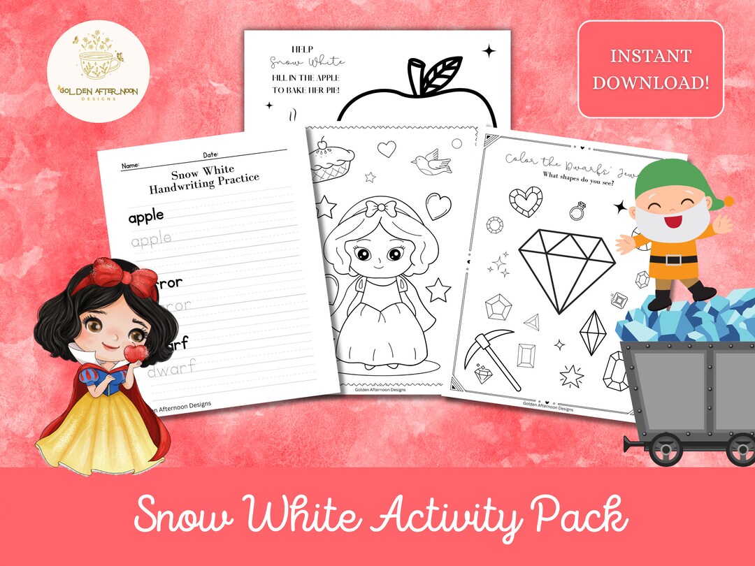 Hojas De Trabajo De Blancanieves