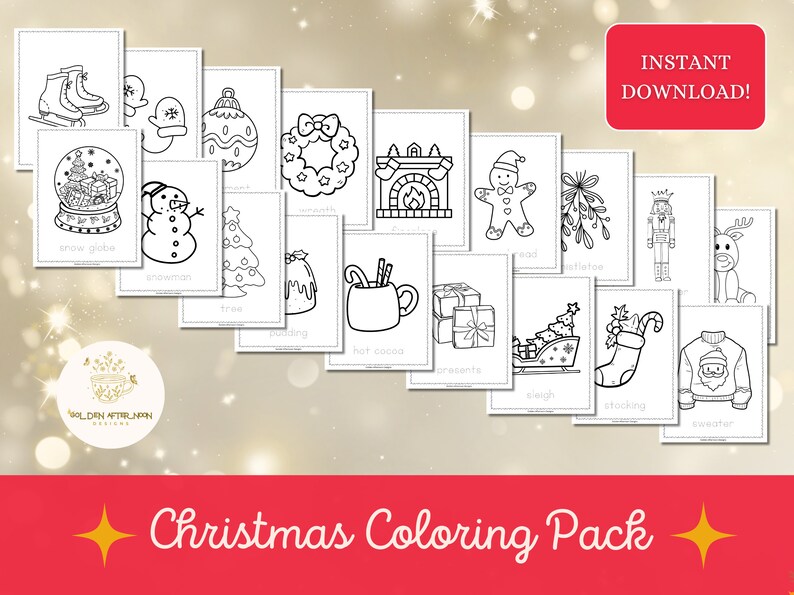 Christmas Worksheet Activity Bundle 32 Pages of Festive Fun for Kids ...