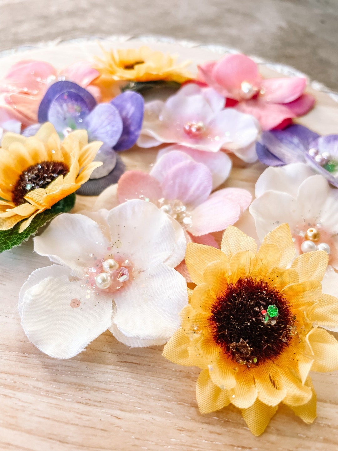 Rapunzel Flower Hair Clips Princess Hairaccessories Fairy Tale Fashion