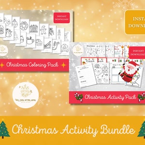 Christmas Worksheet Activity Bundle 32 Pages of Festive Fun for Kids ...