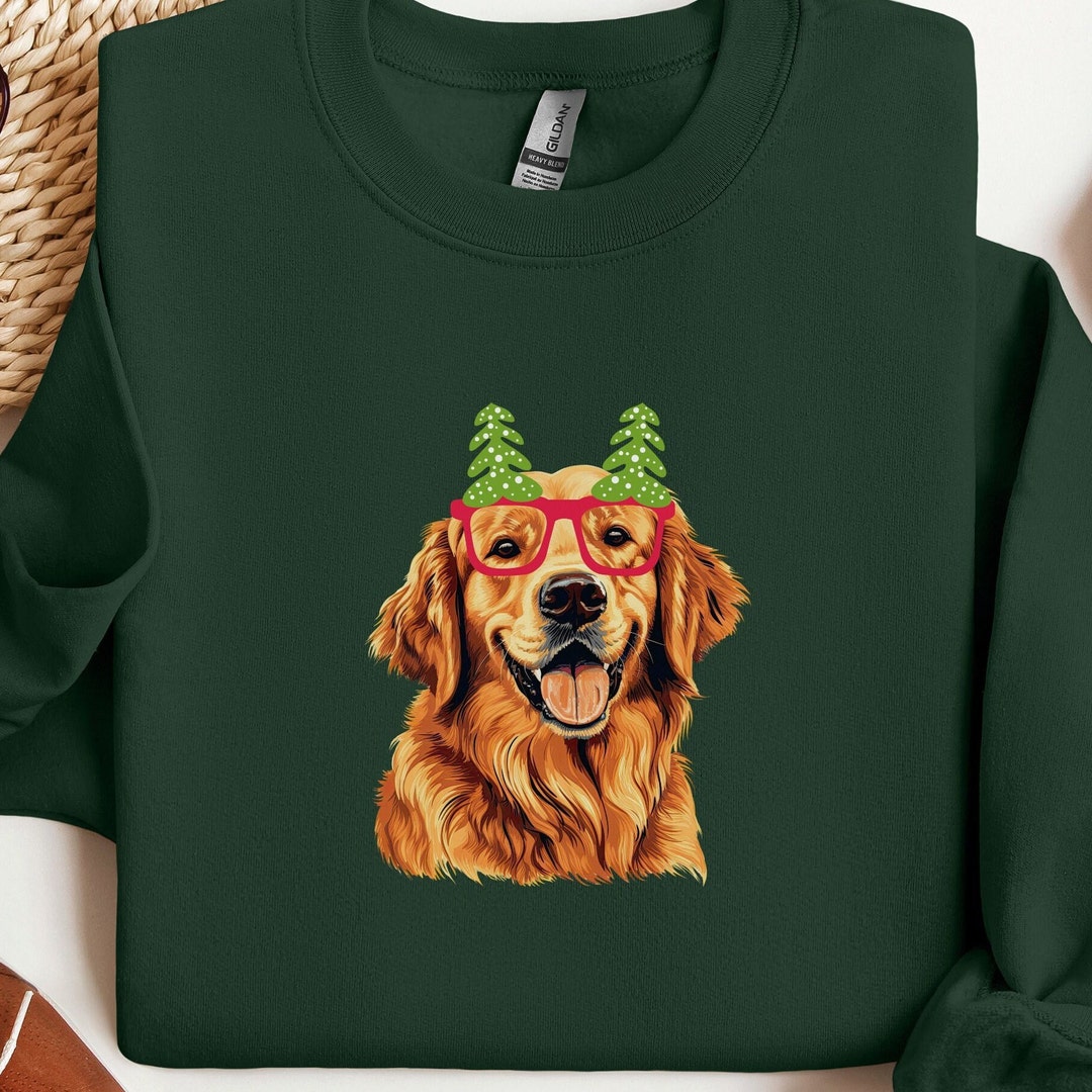 Golden Retriever Sweatshirt, Christmas Dog Sweatshirt, Pet Lover Gifts ...