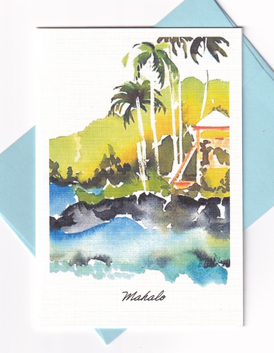 6-note Card Variety of Beautiful Hawaii Places. Choose mahalo, alohal ...