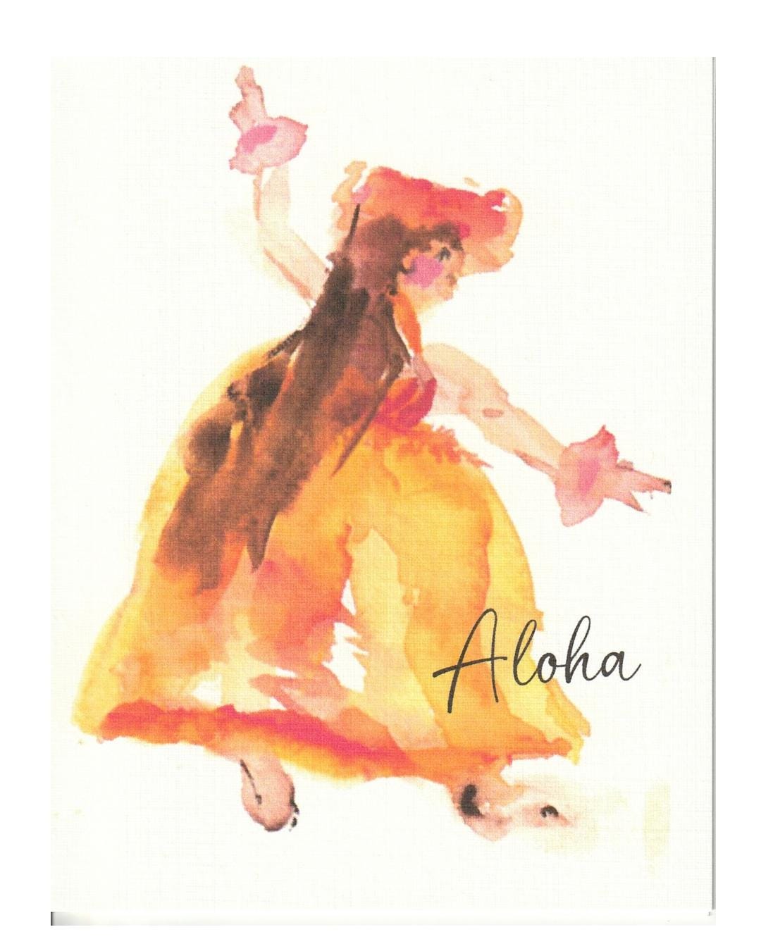 HULA! HULA! HULA! Hawaii Watercolor Cards. Choose Your Greeting: "aloha ...