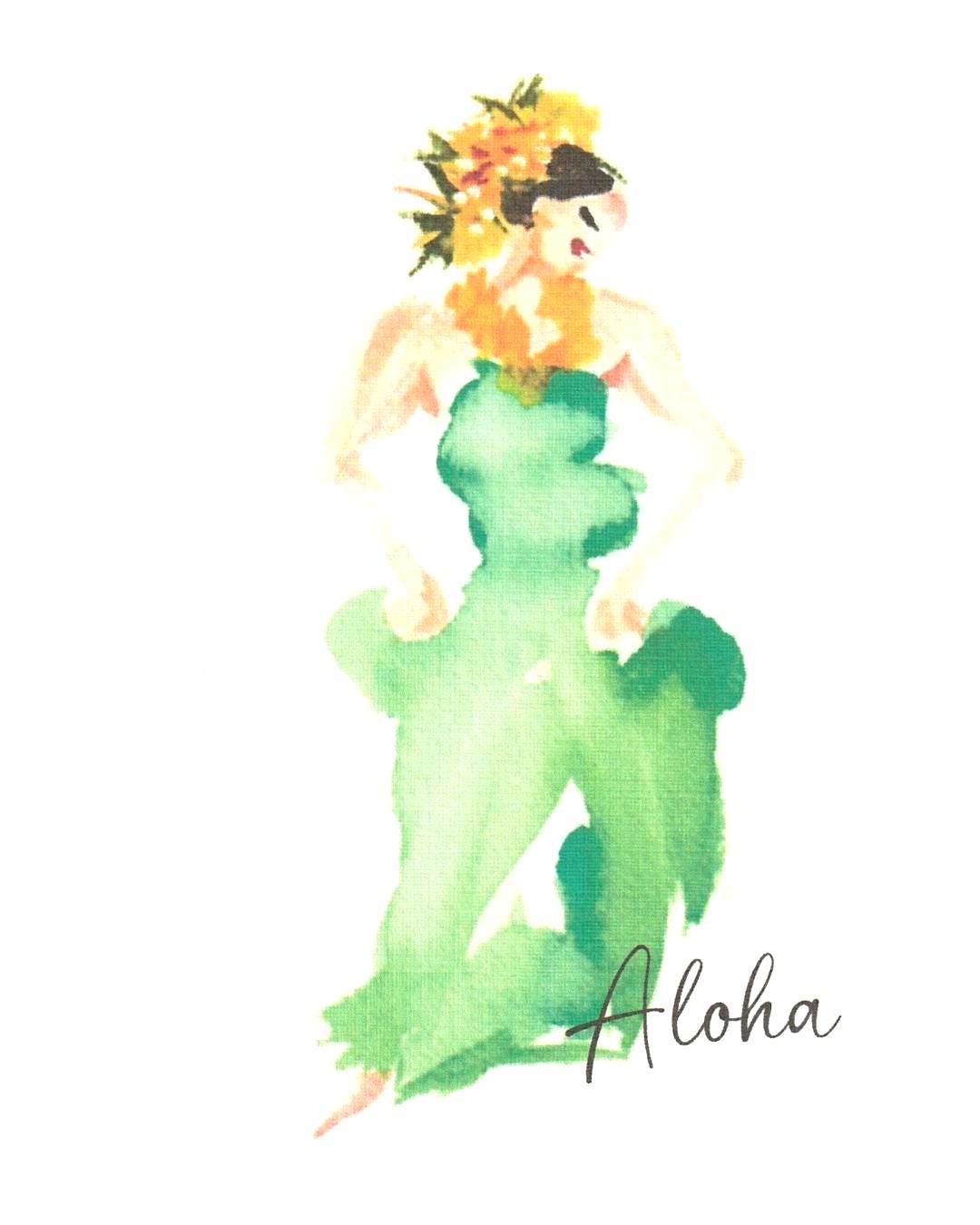 Hula Dancer 6 Different Cards. Hawaiian Aloha Art - Choose Your Own ...