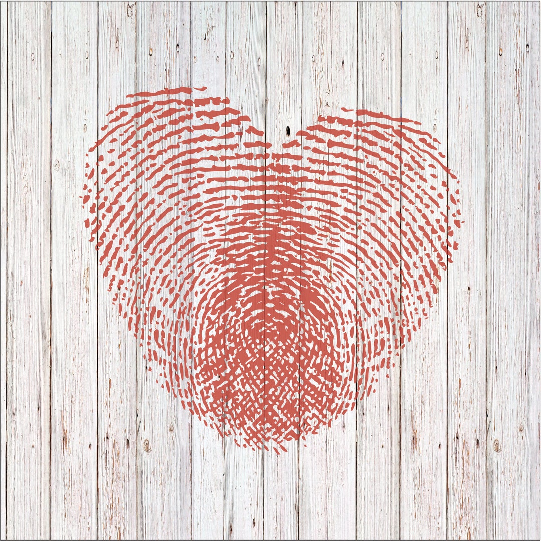 Heart Shaped Thumb Print, Valentine's Day, SVG, Vector, Cuttable Design ...