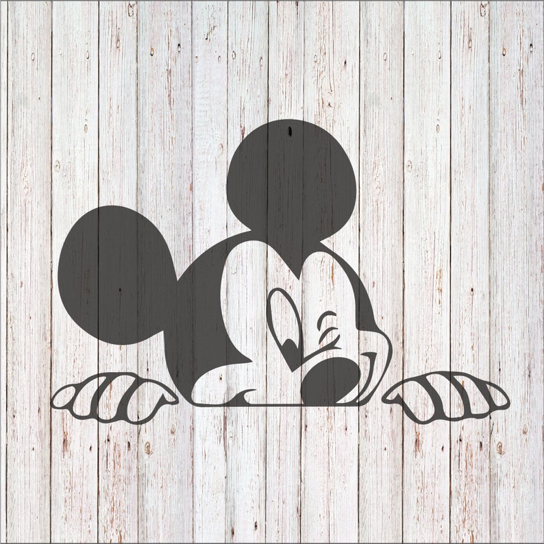 Mickey Mouse Winking Peek A Boo Walt Disney Svg Vector Etsy