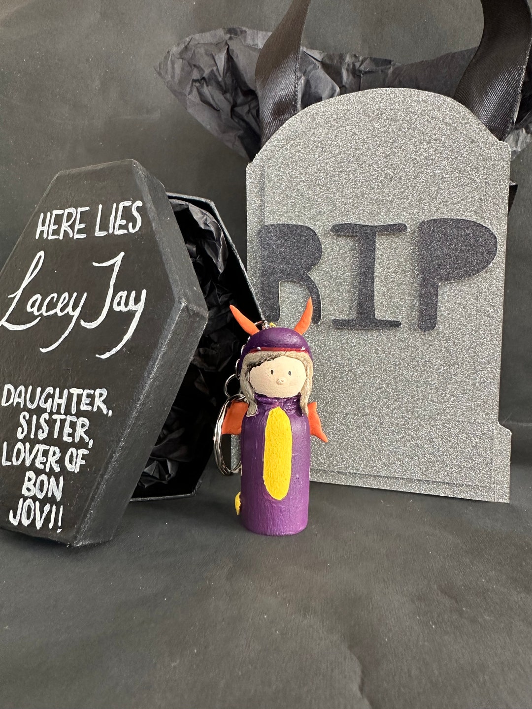Custom RIP “mini Me” and Coffin Gift Set - Etsy