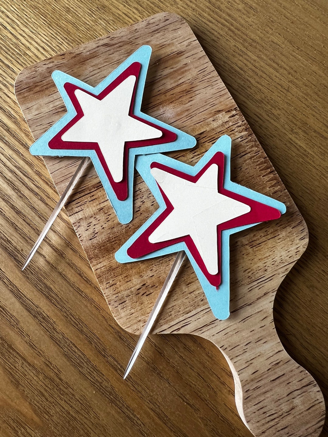 Set of 12 | Starburst Cupcake Topper | Festive Cupcake Topper | 4th of ...